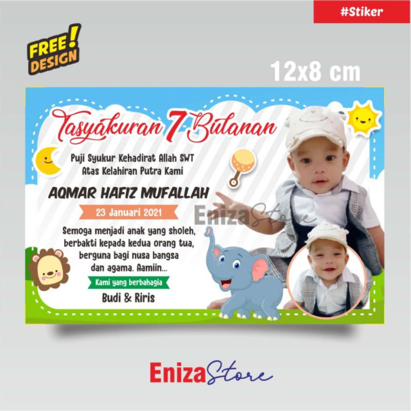 Jual STIKER ACARA ANAK/AQIQAH/ULANG TAHUN/7 BULANAN/ TEDHAK SINTEN ...