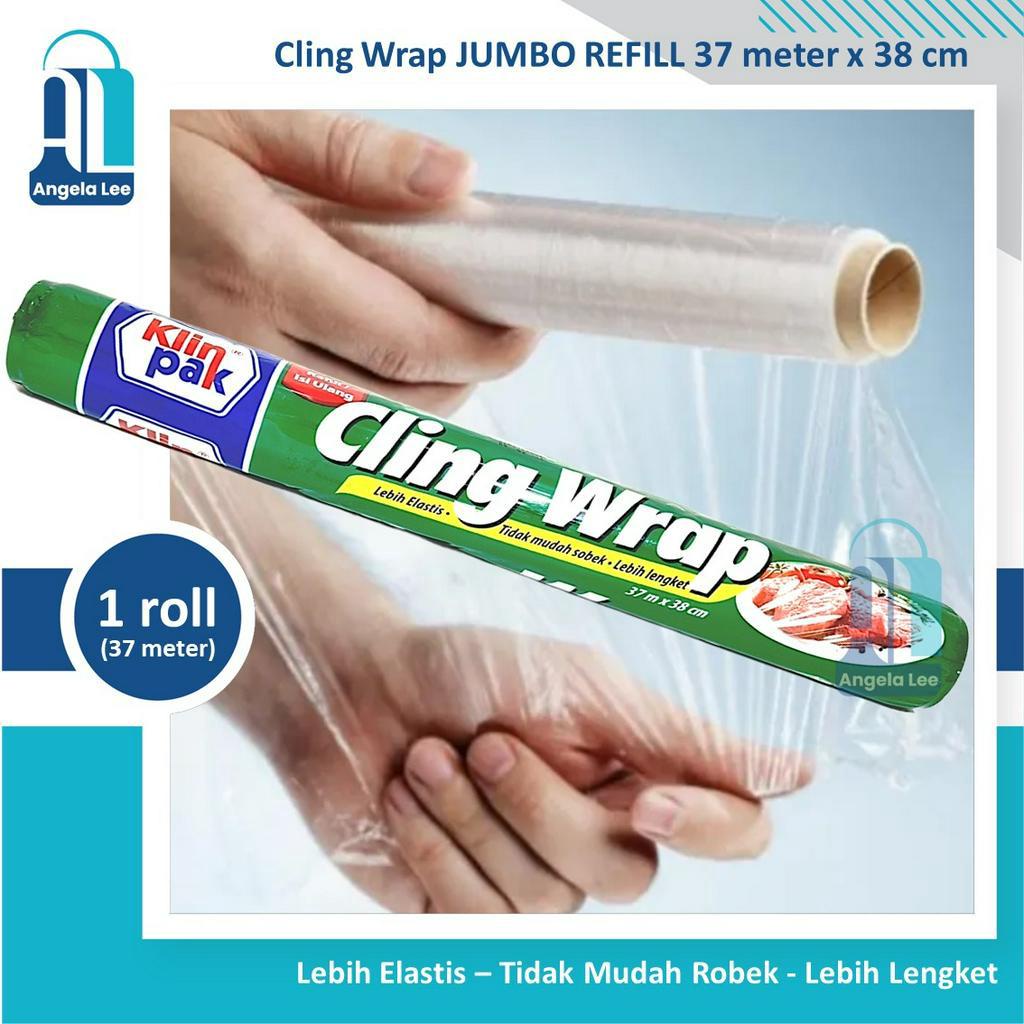 Jual Klinpak Cling Wrap Jumbo Refill 37m x 38cm - Plastik Segel makanan ...