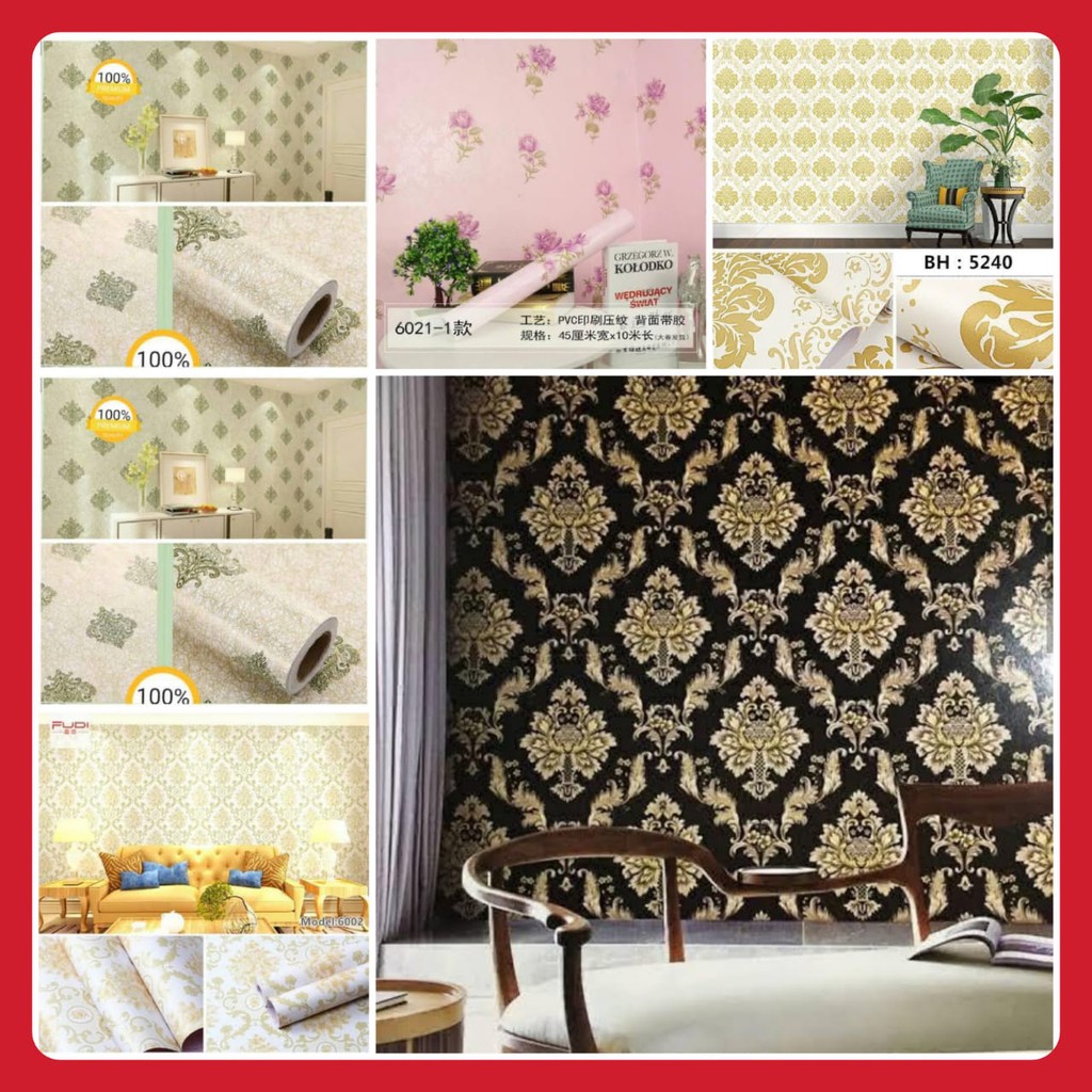 Jual WALLPAPER STICKER DINDING/WALLPAPER TEMPEL WALLPAPER 45CMX10M ...