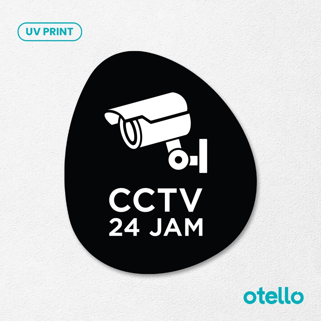 Jual CCTV 24 Jam Sign Board Akrilik Tempel Signage Dinding Papan ...