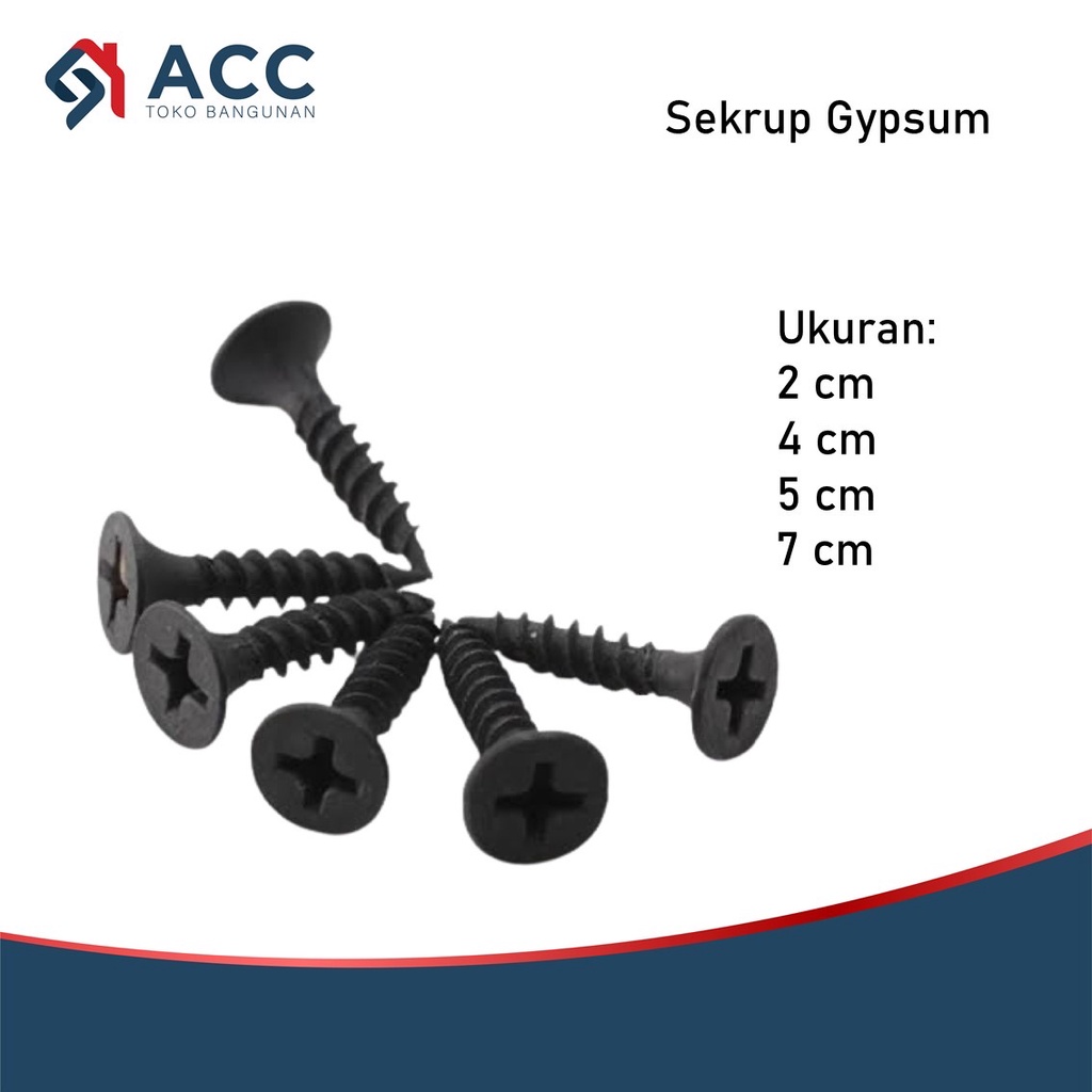 Jual Skrup Gypsum Sekrup Paku Gypsum 2 cm 4 cm 5 cm 7 cm | Shopee Indonesia