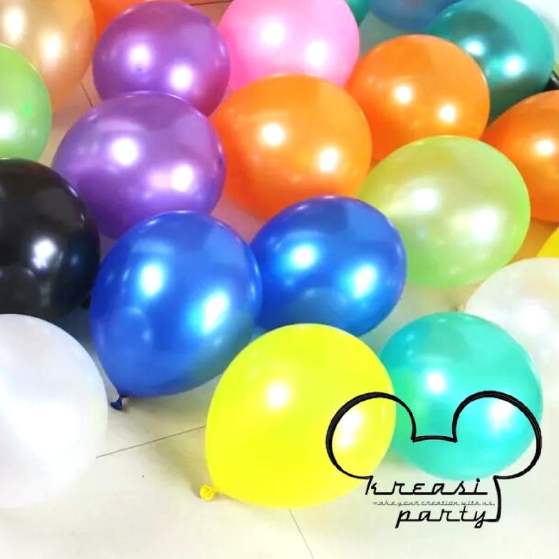 Jual Balon Latex Metalik 1 Pack Isi 100 Pcs / Balon Karet / Balon ...