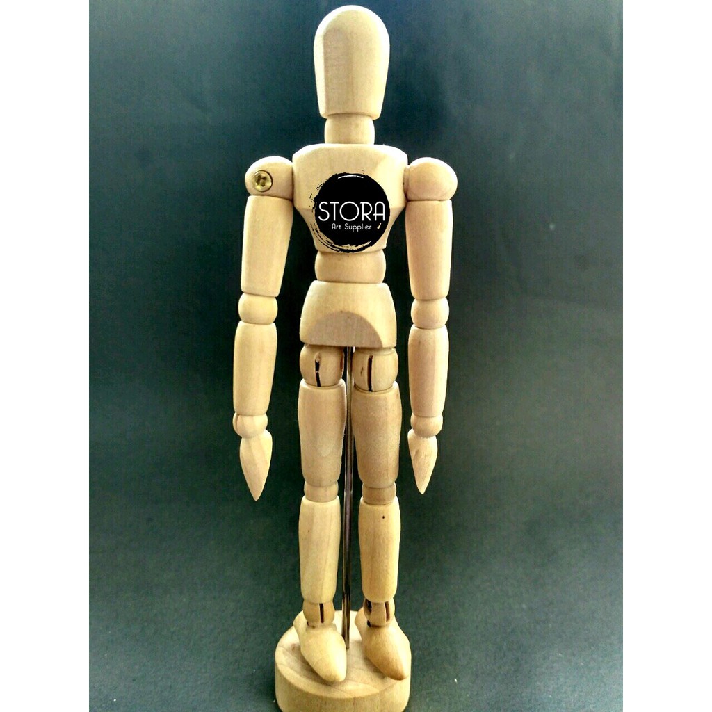 Jual Manekin Kayu 14cm Wooden Mannequin Manikin Model Figur Figure ...