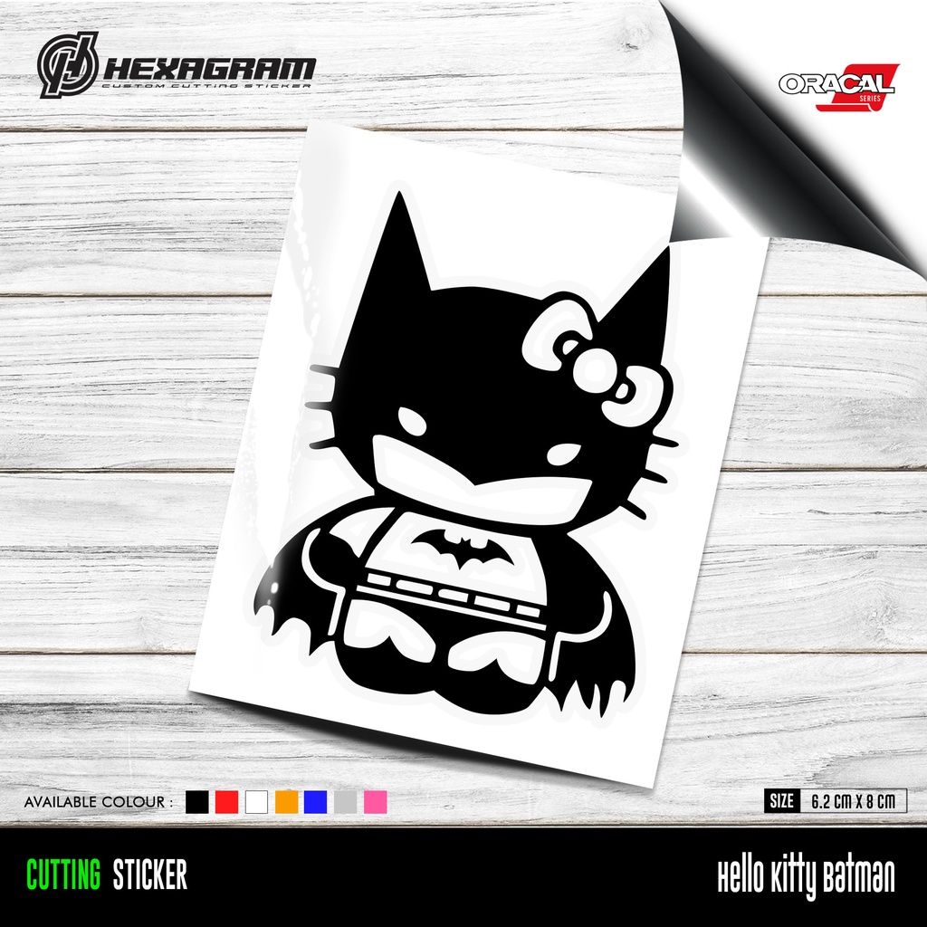 Jual Cutting Sticker Hello Kitty Batman | Stiker Cutting Hello Kitty ...
