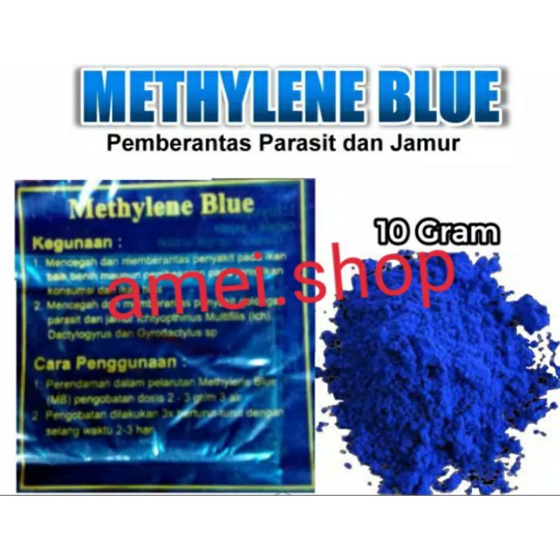 Jual Methylene Blue Bubuk 10g Obat Ikan Konsumsi dan Ikan Hias Aquarium ...