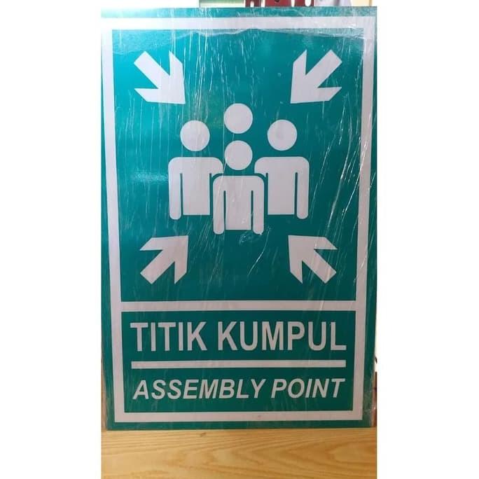 Jual RAMBU PLAT TITIK KUMPUL 30 X 40 CM ASSEMBLY POINT SIGN ALUMINIUM ...