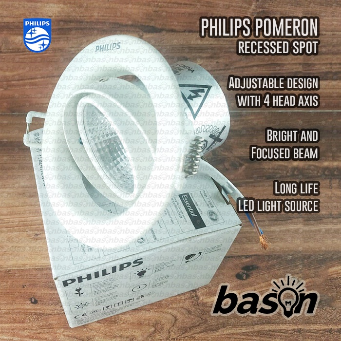 Jual PHILIPS 59776 Pomeron 7W Recessed Spot LED - Lampu Spotlight 4 ...