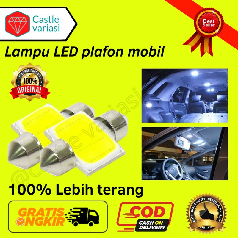 Jual Lampu led Plafon atap kabin 31 mm Led Festoon 12 Cob Plasma Led ...