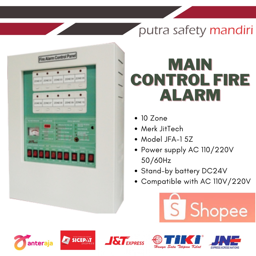 Jual MCFA MAIN CONTROL FIRE ALARM 5 10 20 ZONE FACP KONVENSIONAL INDIKATOR PERINGATAN PEMADAM ...