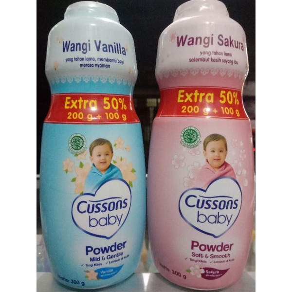 Jual cussons powder bedak 300 gr biru pink | Shopee Indonesia