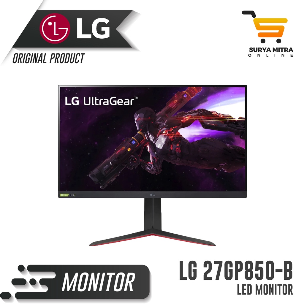 Jual Monitor LG 27GP850 27GP850-B 1MS 165Hz QHD 1440p Nano IPS HDR ...