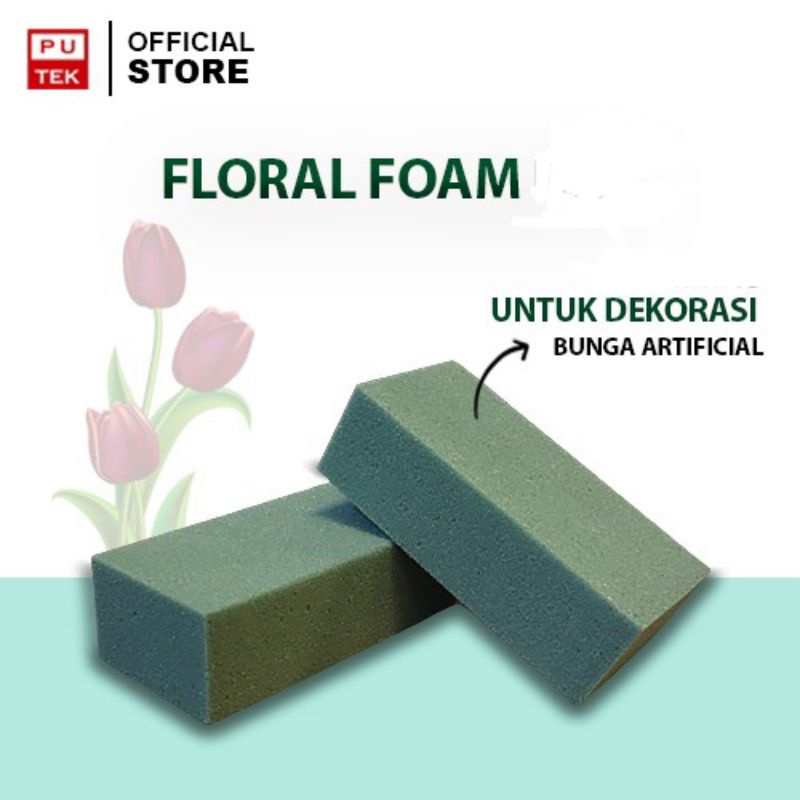 Jual ( 5 pcs ) Busa Bunga Floral Foam Basah l Gabus Bunga Basah ...