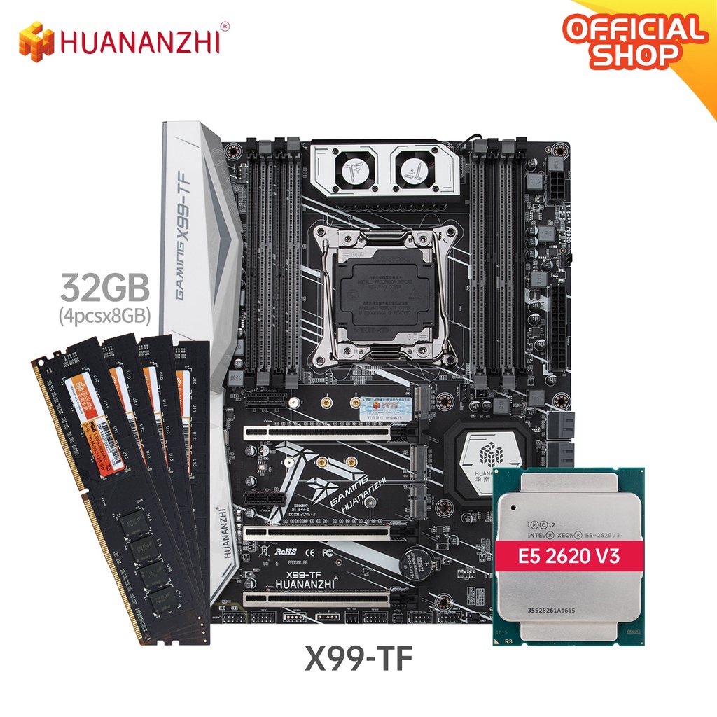 Jual PREORDER HUANANZHI X99 TF X99 Motherboard with Intel XEON E5 2620 ...