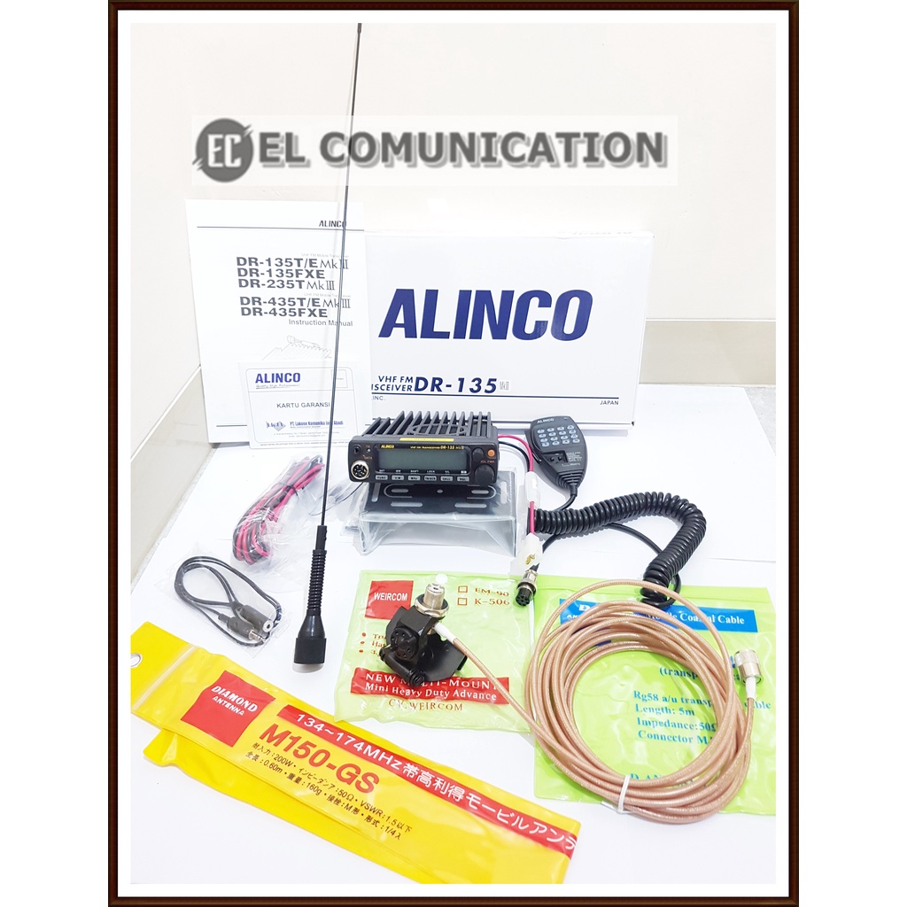 Jual PAKET RADIO RIG ALINCO DR135 DR 135 VHF FULLSET ANTENNA M150 GS | Shopee Indonesia
