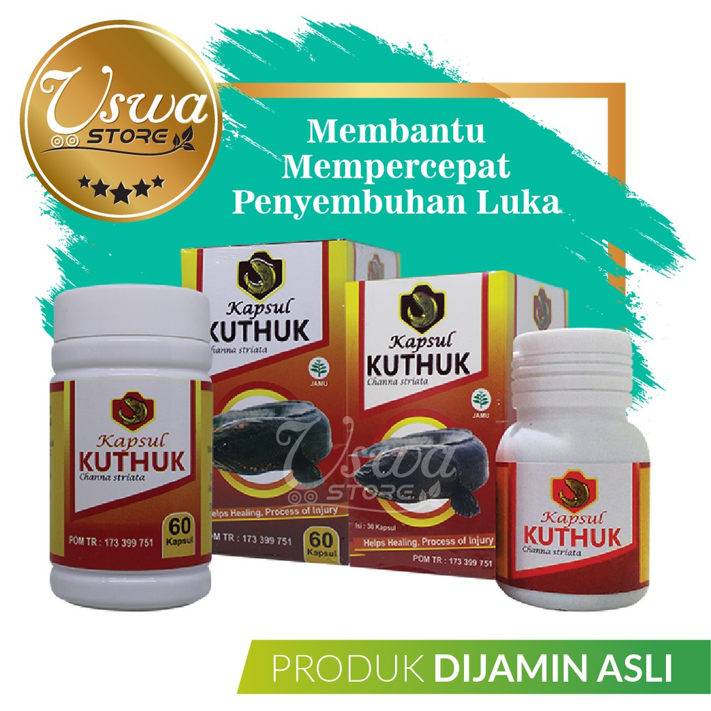 Jual Kapsul Kutuk Atau Kapsul Ikan Gabus Original Obat Pengering Luka Pasca Operasi Caesar Dan ...