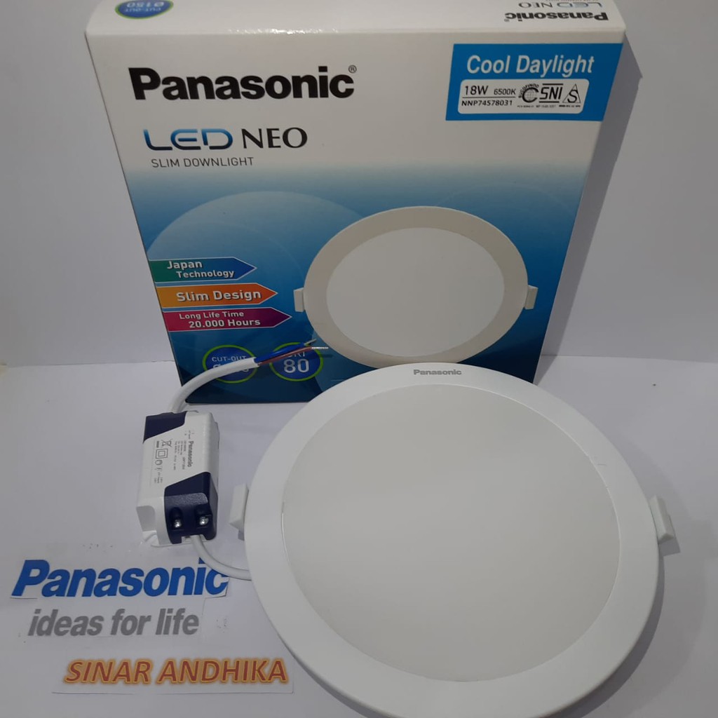 Jual Lampu Led Downlight Panasonic Panel Neo Slim 18 Watt NNP 74578/NNP ...
