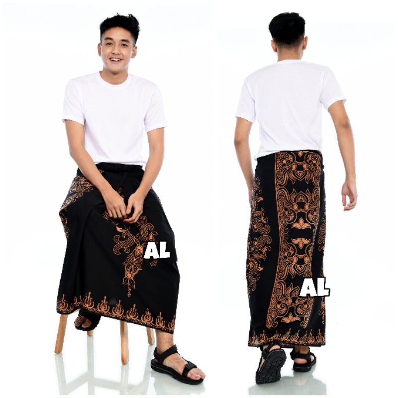 Jual SARUNG WADIMOR Hitam Polos dan Putih Tumpal Kain Samping Sholat ...