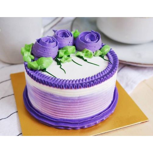 Jual Kue Ulang Tahun Ultah Black Forest Bunga Ungu - Mini Cake | Shopee ...