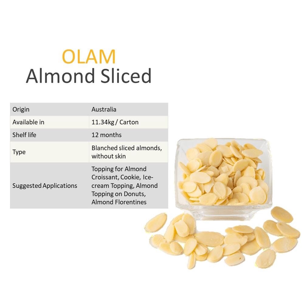 Jual ALMOND SLICE OLAM 250 GRAM | Shopee Indonesia
