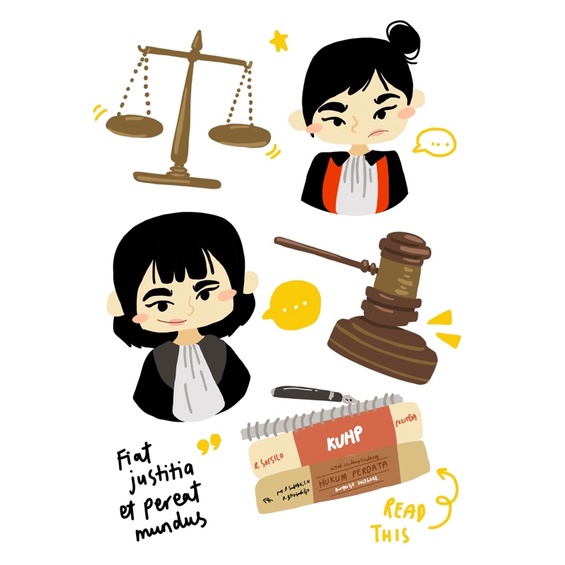 Jual sticker sheet hukum lawyers law hakim pengacara | Shopee Indonesia