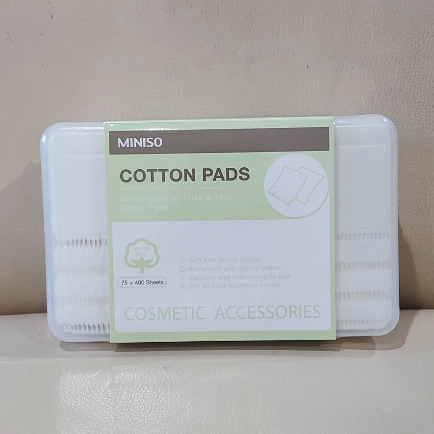 Jual Miniso Facial Cotton Pads Combination 75+400 Thick and Thin ...