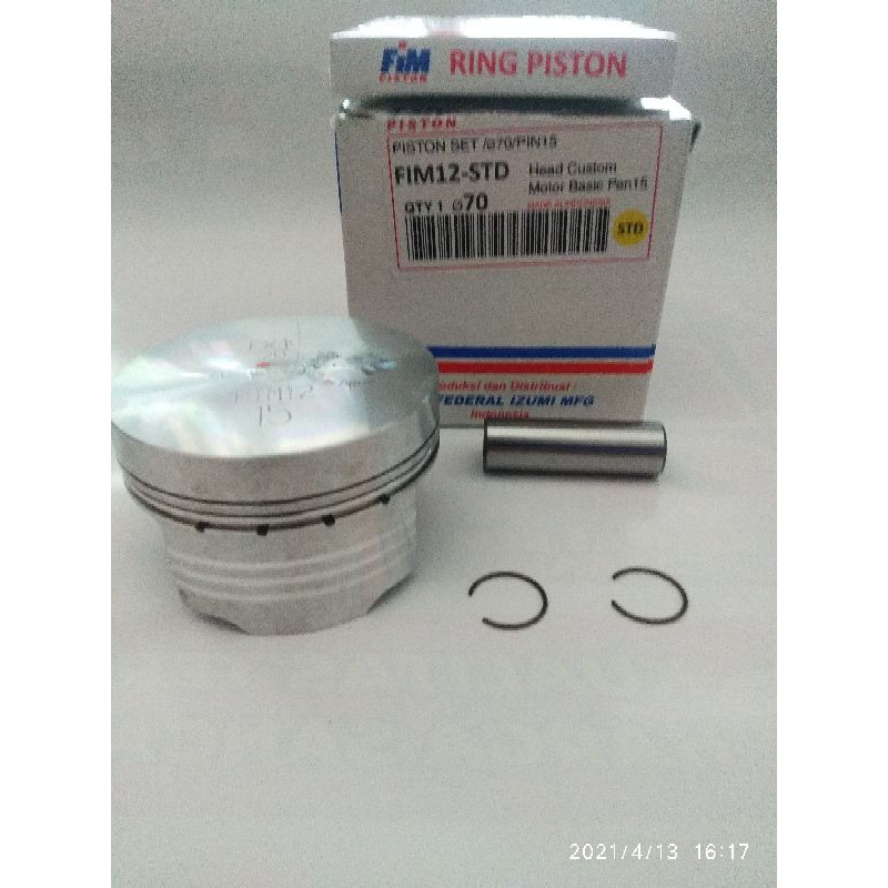Jual PISTON FIM 12 70MM 71MM 72MM PIN 15MM PISTON FIM IZUMI MIO TIGER GLPRO BYSON 70 MM 71 MM 72 ...