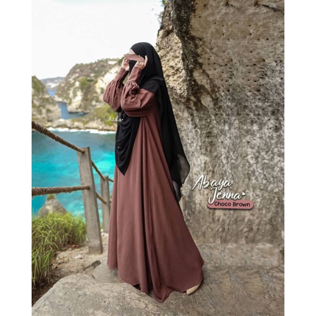 Jual JENNA ABAYA TURKI POLOS BY AZDA (DRESS ONLY BISA COD) | Shopee ...