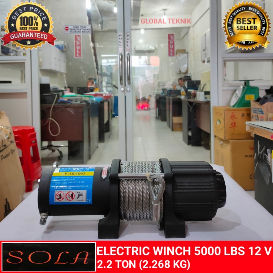 Jual Electric Winch 5000 Lbs 12 V ,ELEKTRIK WINCH P5000 (2,2 T) 6 ...
