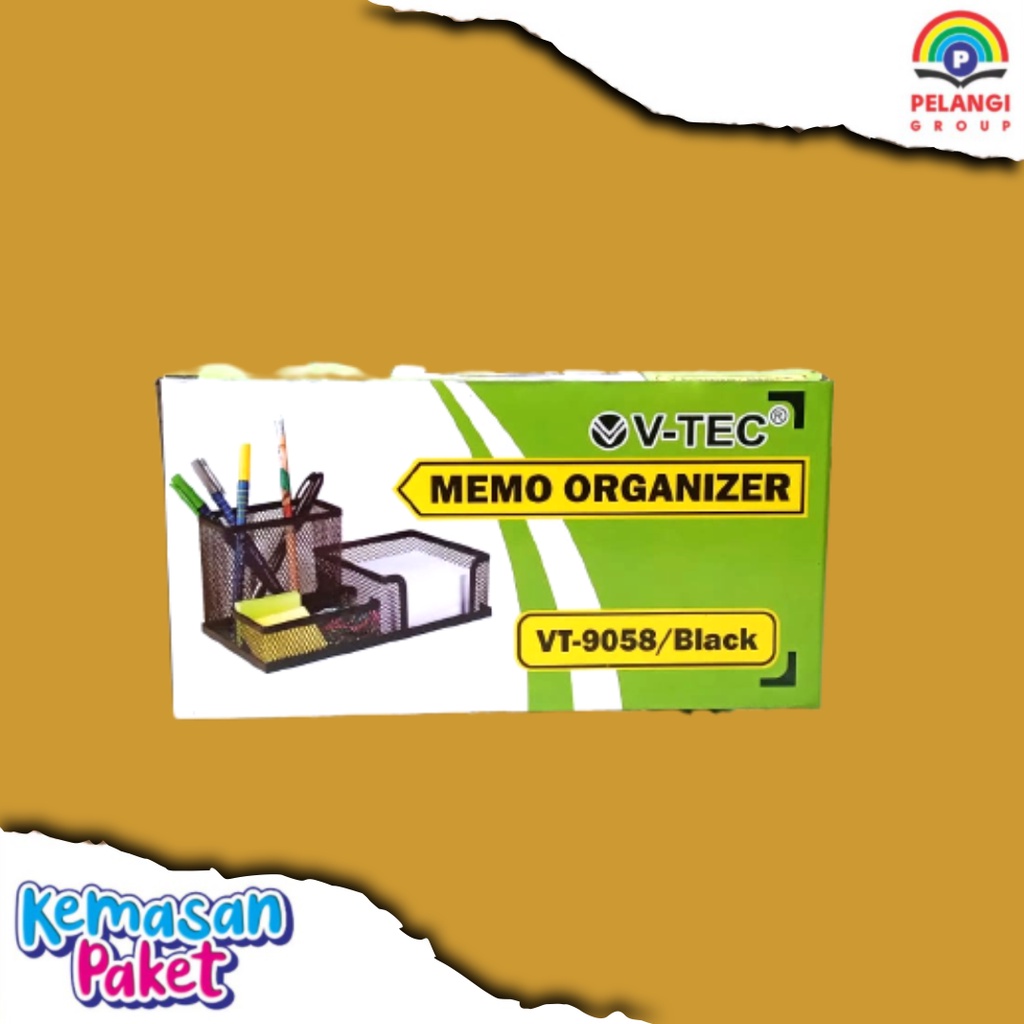 Jual MEMO ORGANIZER VTEC 9058 - HITAM/DESK SET JARING MEMO VTEC/DESK ...