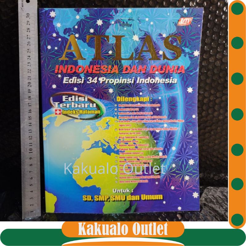 Jual Atlas Lengkap Indonesia dan Dunia + Indeks Halaman Edisi Terbaru ...