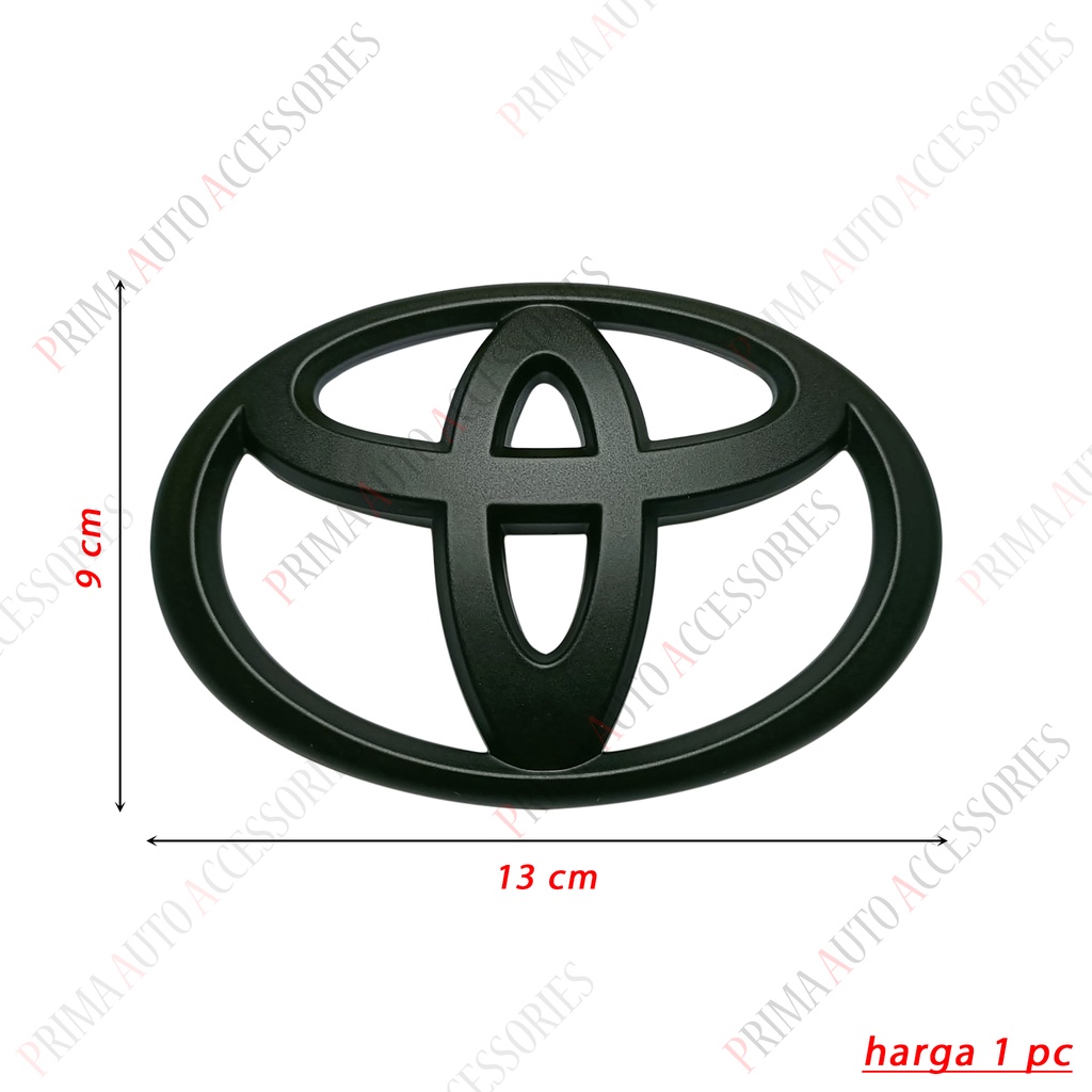 Jual Emblem Mobil Logo TOYOTA HITAM DOFF 13 CM | Shopee Indonesia
