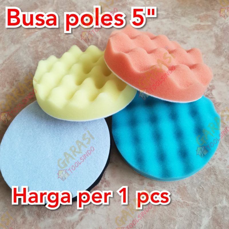 Jual busa poles 5 inch gelombang spon poles velcro spons mesin poles ...