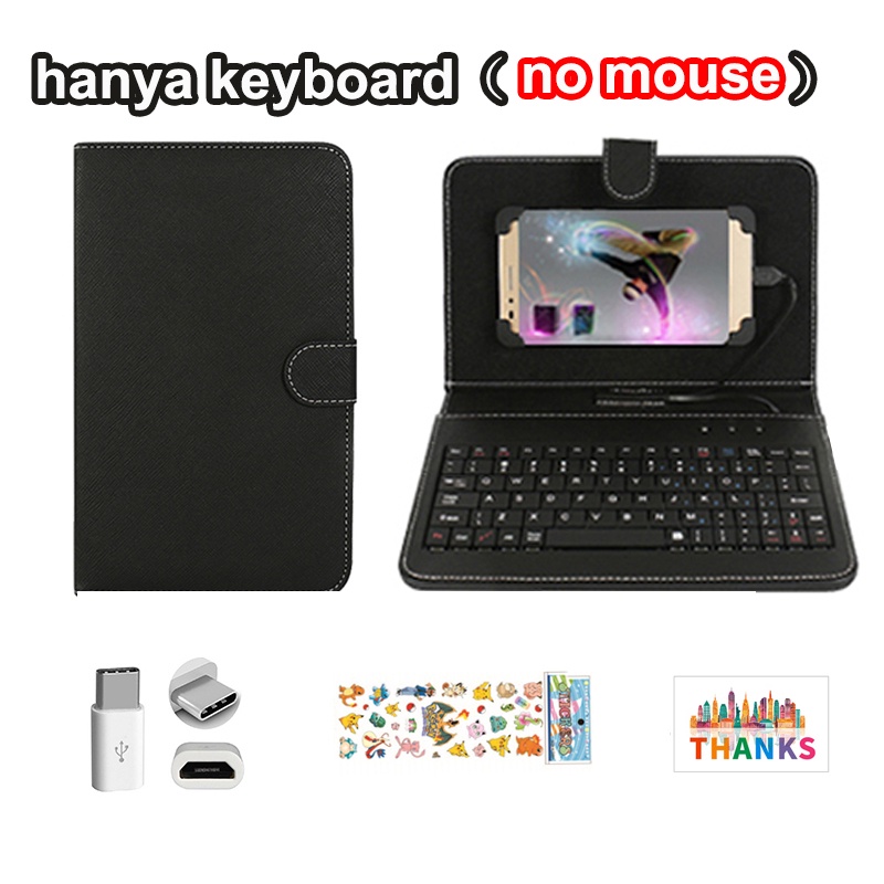 Jual Portable Keyboard dan mouse untuk hp Android dengan Lucu PU Kulit ...