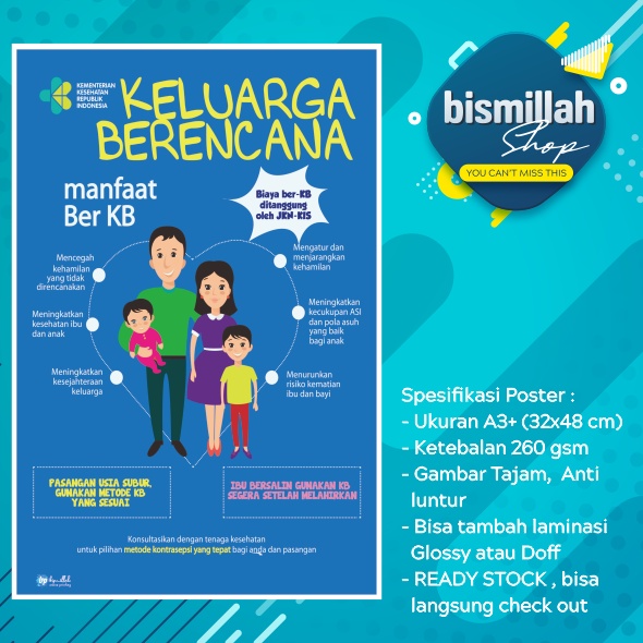 Jual Poster Kebidanan KB keluarga berencana | Shopee Indonesia
