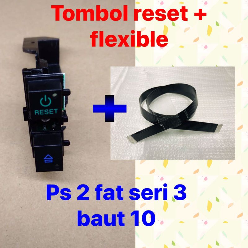 Jual tombol reset ps2 fat seri 3 baut 10 + flexible | Shopee Indonesia