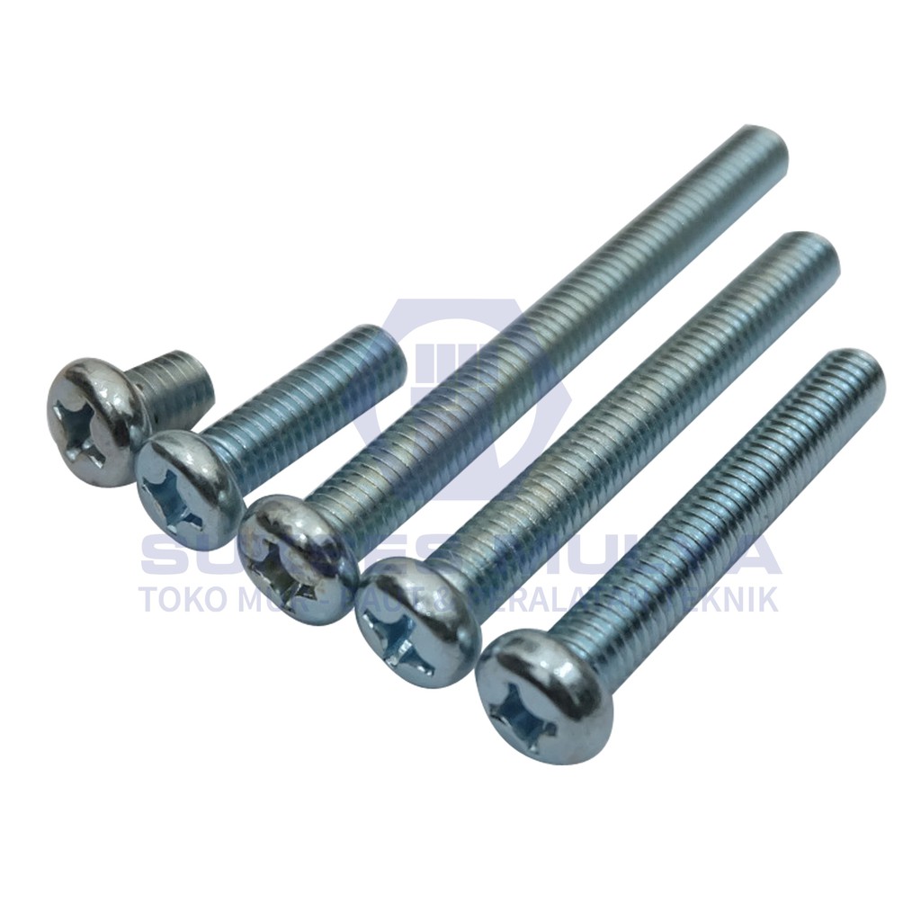 Jual Baut JP 3 x 40 Warna Putih Isi 100pcs | Shopee Indonesia