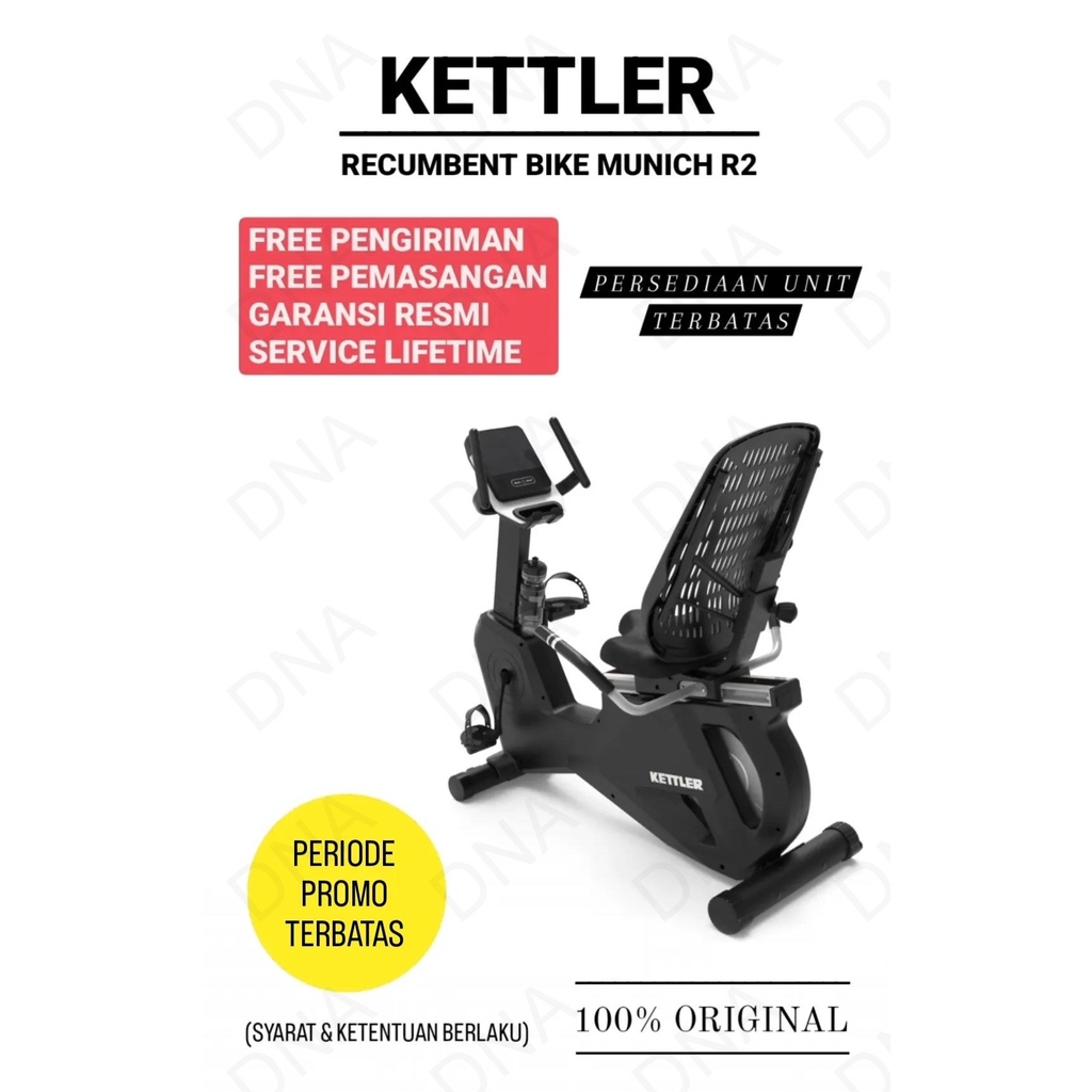 Jual Sepeda Statis KETTLER Commercial Recumbent Bike MUNICH R2 ...