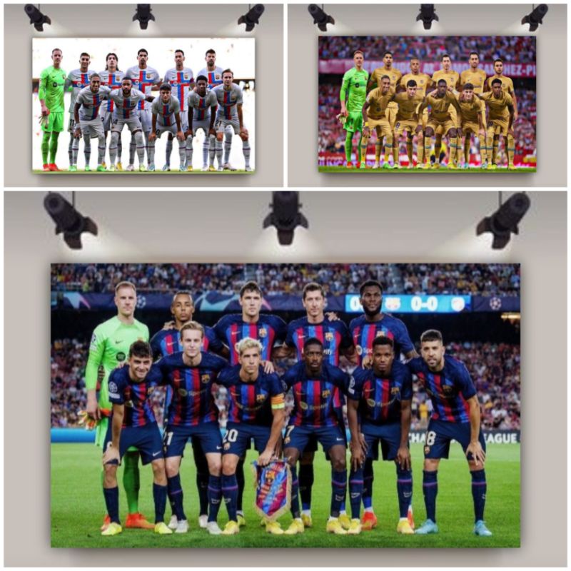 Jual Poster dinding squad Barcelona 2022 size A3+ | Shopee Indonesia