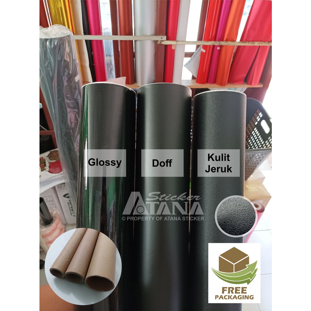 Jual Skotlet Hitam Doff Glossy Kulit Jeruk Scotlet Dop Orange Skin ...