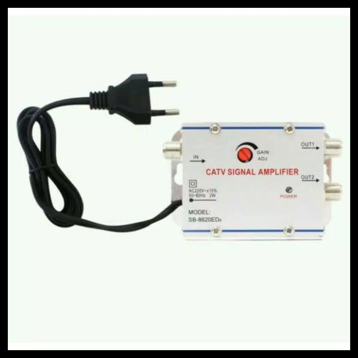 Jual JUAL catv signal amplifier/booster penguat sinyal 2 cabang/2 way ...