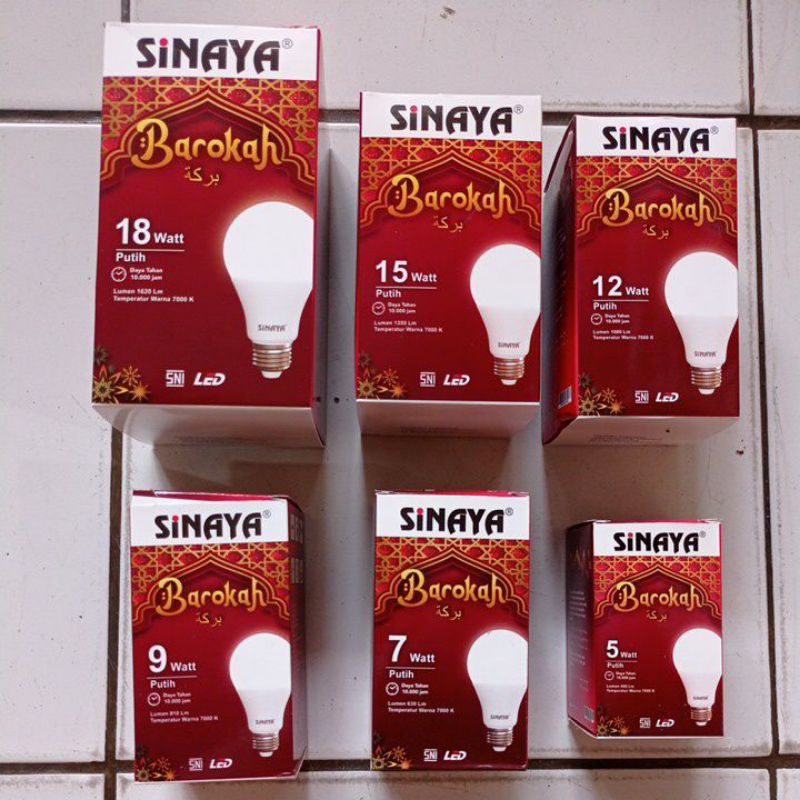 Jual LAMPU LED MURAH BERKUALITAS BAGUS/MEREK SINAYA BAROKAH 5W, 7W, 9W, 12W, 15W, 18W | Shopee ...