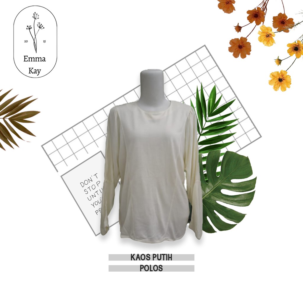 Jual C070 KAOS PUTIH POLOS | Shopee Indonesia