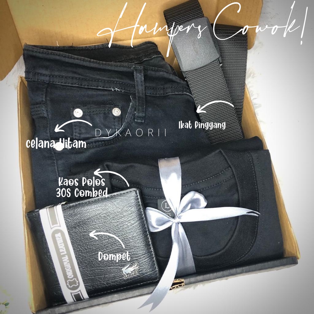 Jual PREMIUM MEN GIFT BOX/ HAMPERS COWOK AESTETHIC BLACK SERIES KADO ...