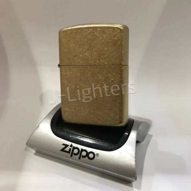 Jual Zippo Original 28496 Armor Tumbled Brass | Shopee Indonesia