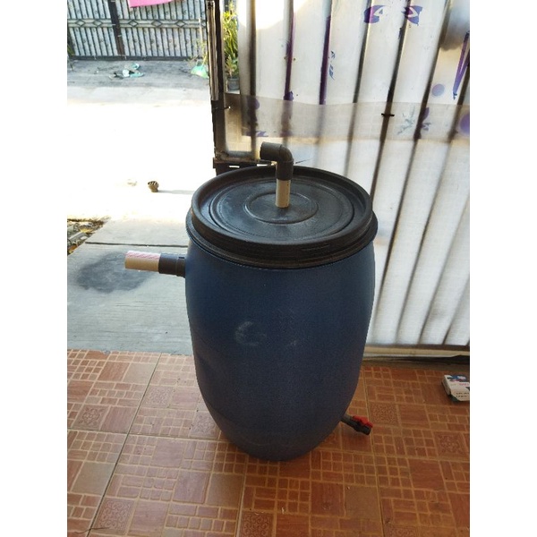Jual ember bio filter kolam ikan tong biru input 1" output 1.5 ...
