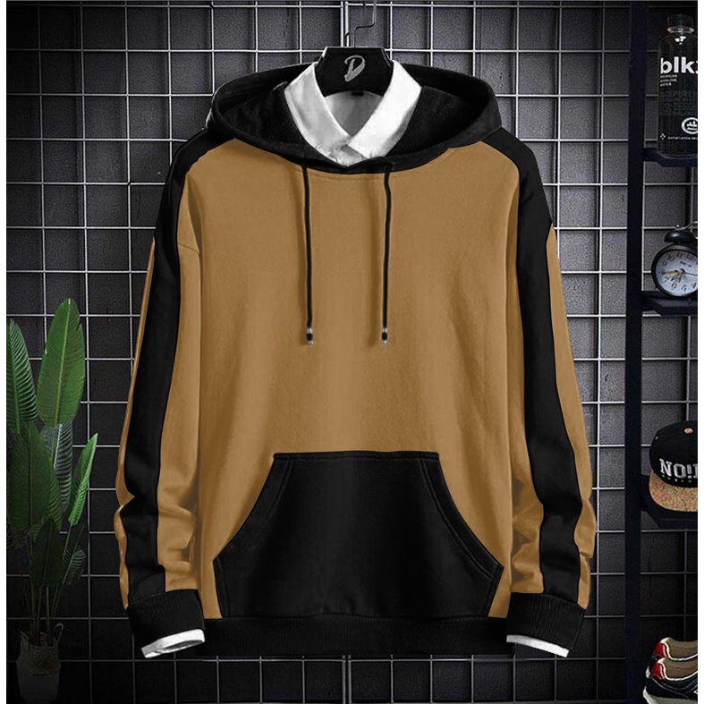 Jual Hoodie Pria Polos Kombinasi Streep Jaket Hoodie Distro Pria Hodie ...