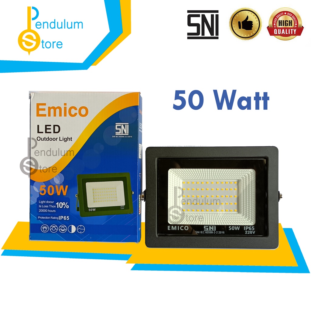 Jual Emico Lampu Sorot 50 watt IP65 SMD LED Lampu Tembak Floodlight -157 | Shopee Indonesia