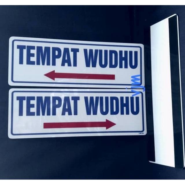 Jual Sign label TEMPAT WUDHU plat akrilik/sign boar acrylic tempat ...