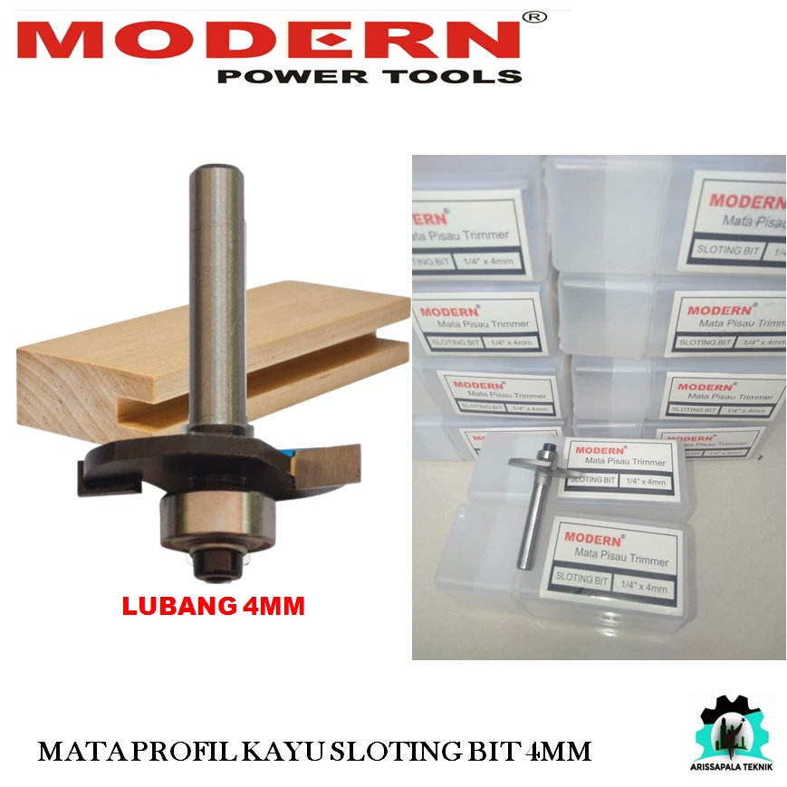 Jual Mata Profil Kayu Sloting Bit Mata Trimmer Router Lubang Panel Kayu ...