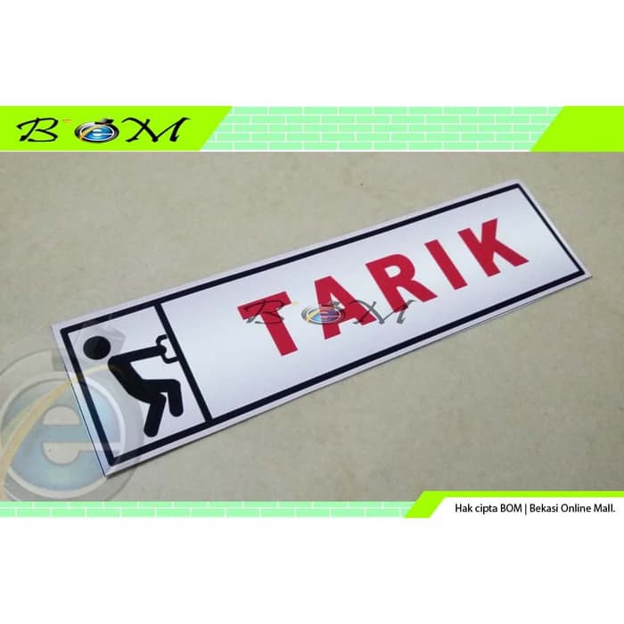 Jual stiker sticker label pintu tarik pull door horizontal | Shopee ...
